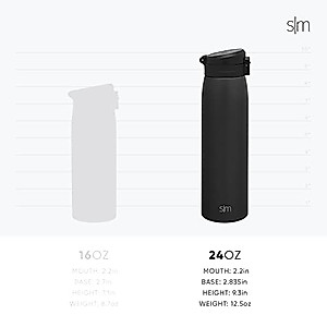 Simple Modern Insulated Thermos Travel Coffee Mug with Snap Flip Lid | Leakproof Reusable Stainless Steel Tumbler Cup | Gifts for Women Men Him Her | Kona Collection | 24oz | Winter White