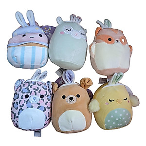 Squishmallows Kellytoy 2023 Easter Squad 5" Set of 6 Mini Plush Doll Toy (Style D)