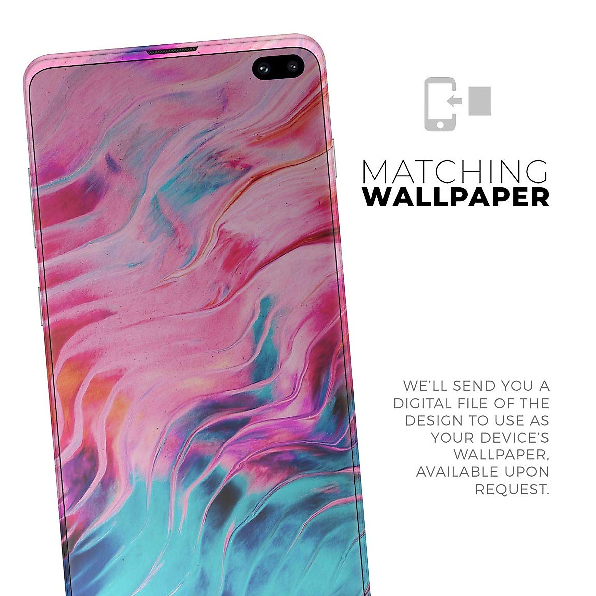 DesignSkinz Liquid Abstract Paint V66 Protective Vinyl Decal Wrap Skin Cover Compatible with The Samsung Galaxy S20 (Screen Trim & Back Glass Skin)