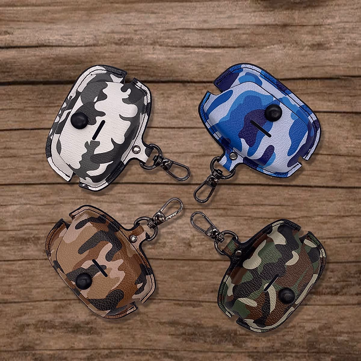 Cover for wf-1000xm4 Cases, Camo Fashion Premium Leather Business Folio Cover for Sony wf-1000xm4