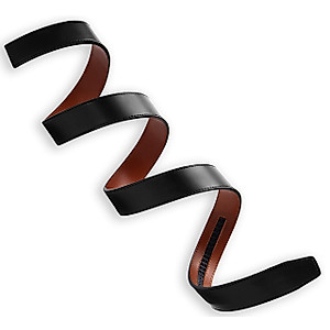 CHAOREN Ratchet Belt Replacement Strap 1 3/8”, Leather Belt Strap for 40MM Slide Click Buckle