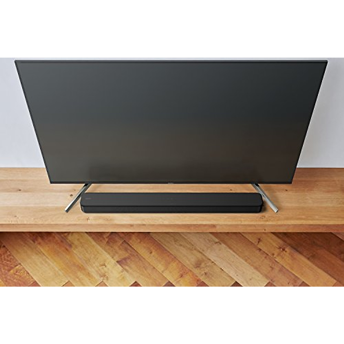 Sony S100F 2.0ch Soundbar with Bass Reflex Speaker, Integrated Tweeter and Bluetooth, (HTS100F), easy setup, compact, home office use with clear sound black