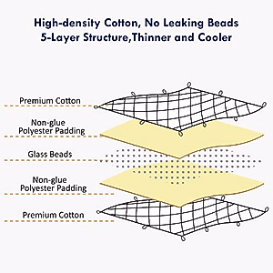 Keeptop Kids Weighted Blanket (7 lbs, 41"x60", Light Blue) - Cooling Heavy Blanket for a Child Between 60-80 lbs - 100% Natural Cotton Material with Premium Glass Beads, Double Stitched Edge