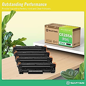 S SMARTOMNI 85A CE285A Compatible Toner Cartridge Replacement for HP CE285A 36A CB436A 35A CB435A Canon 125 CRG-125 use for HP P1109w M1212nf M1217nfw P1002 P1006 M1522 Canon MF3010 Black 4 Packs
