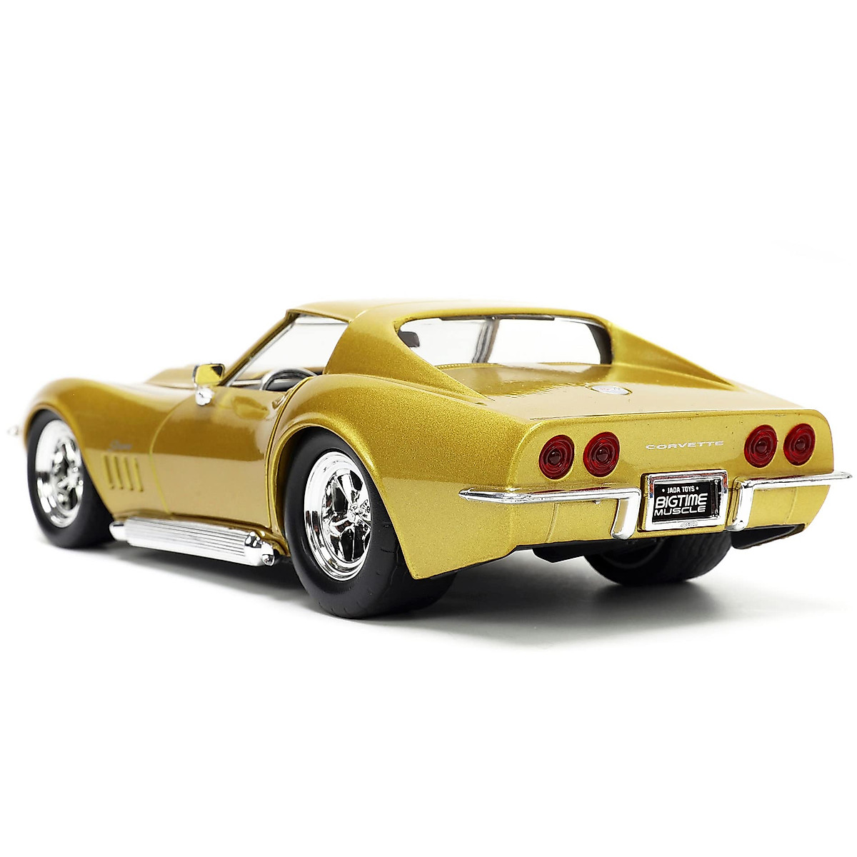 Jada Toys Big Time Muscle 1:24 1969 Chevy Corvette Stingray ZL-1 Die-cast Car Gold, Toys for Kids and Adults