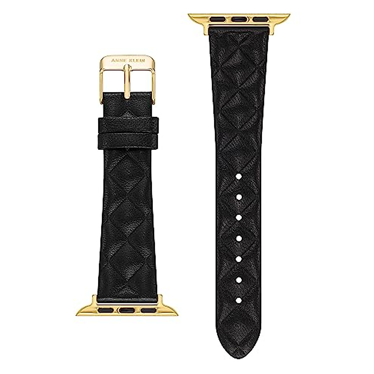 Anne Klein Quilt Patterned Leather Band for Apple Watch Secure, Adjustable, Apple Watch Band Replacement, Fits Most Wrists
