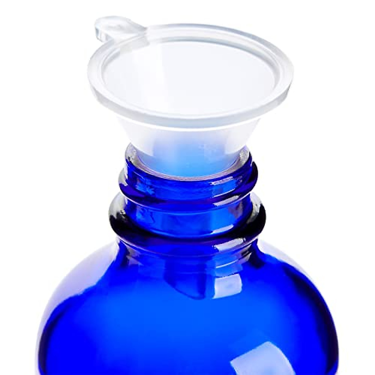 Juvale 30pcs Set, 24 Count 4oz 120ml Blue Glass Dropper Bottles and 6 Funnels for Essential Oils and Perfumes