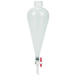 EISCO Separating Funnel, 100ml - Polypropylene Stopcock, PTFE Plug - Leak-Proof Screw Cap