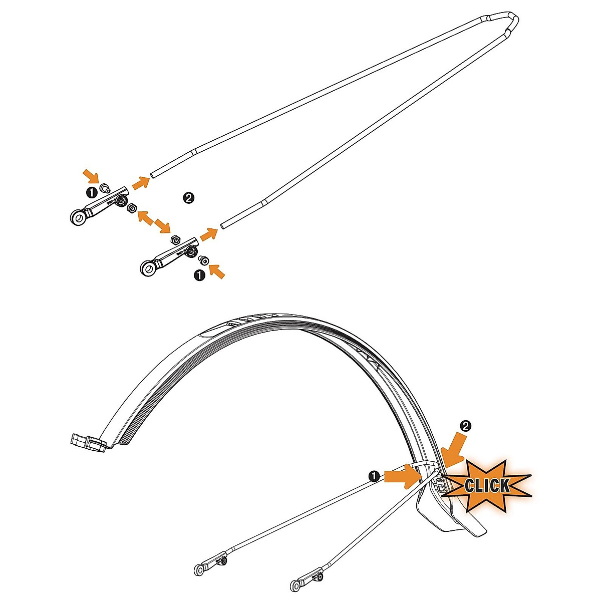 Sks Germany Black Velo 65 Mountain - 29 Inch Set of Bicycle Mudguards (Default, Black)