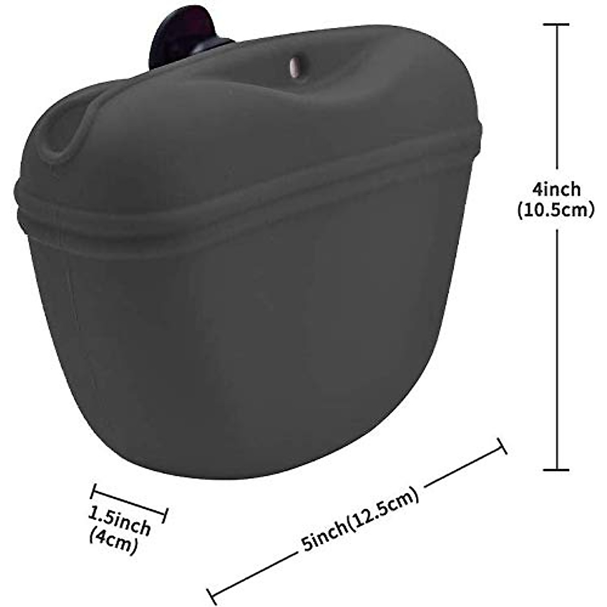 RoyalCare Silicone Dog Treat Pouch-Small Training Bag-Portable Dog Treat Bag for Leash with Magnetic Closure and Waist Clip[US Design Patent]