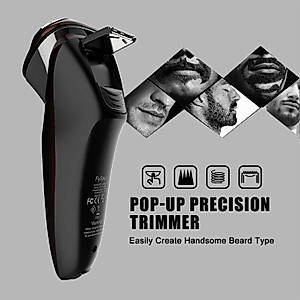 Electric Shavers for Men FlySpur 3D Rechargeable 100% Waterproof Men Rotary Electric Razor Wet Dry with Pop up Trimmer LED Display 120 Minutes Shaving (Brown)