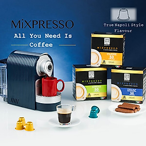 Mixpresso Espresso Machine for Nespresso Compatible Capsule, Single Serve Coffee Maker Programmable for Espresso Pods, Premium Italian 19 Bar High Pressure Pump 27oz 1400w Blue Coffee Maker