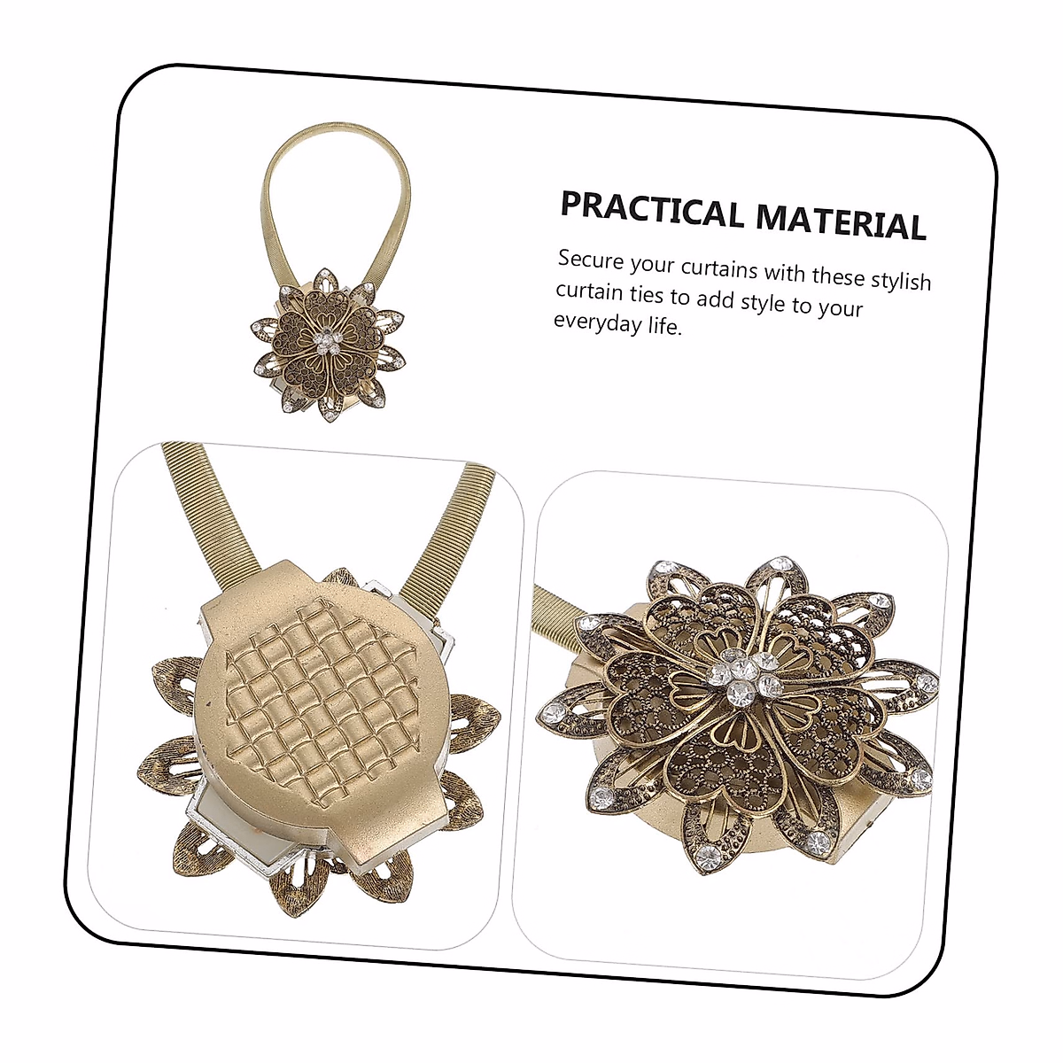 Curtain Tie Magnetic Curtain Buckle Magnetic Curtain Holdbacks Curtain Alloy Buckle Curtain Drape Tie Magnetic Curtain Strap Magnetic Drapery Buckle Delicate Drapery Tiebacks