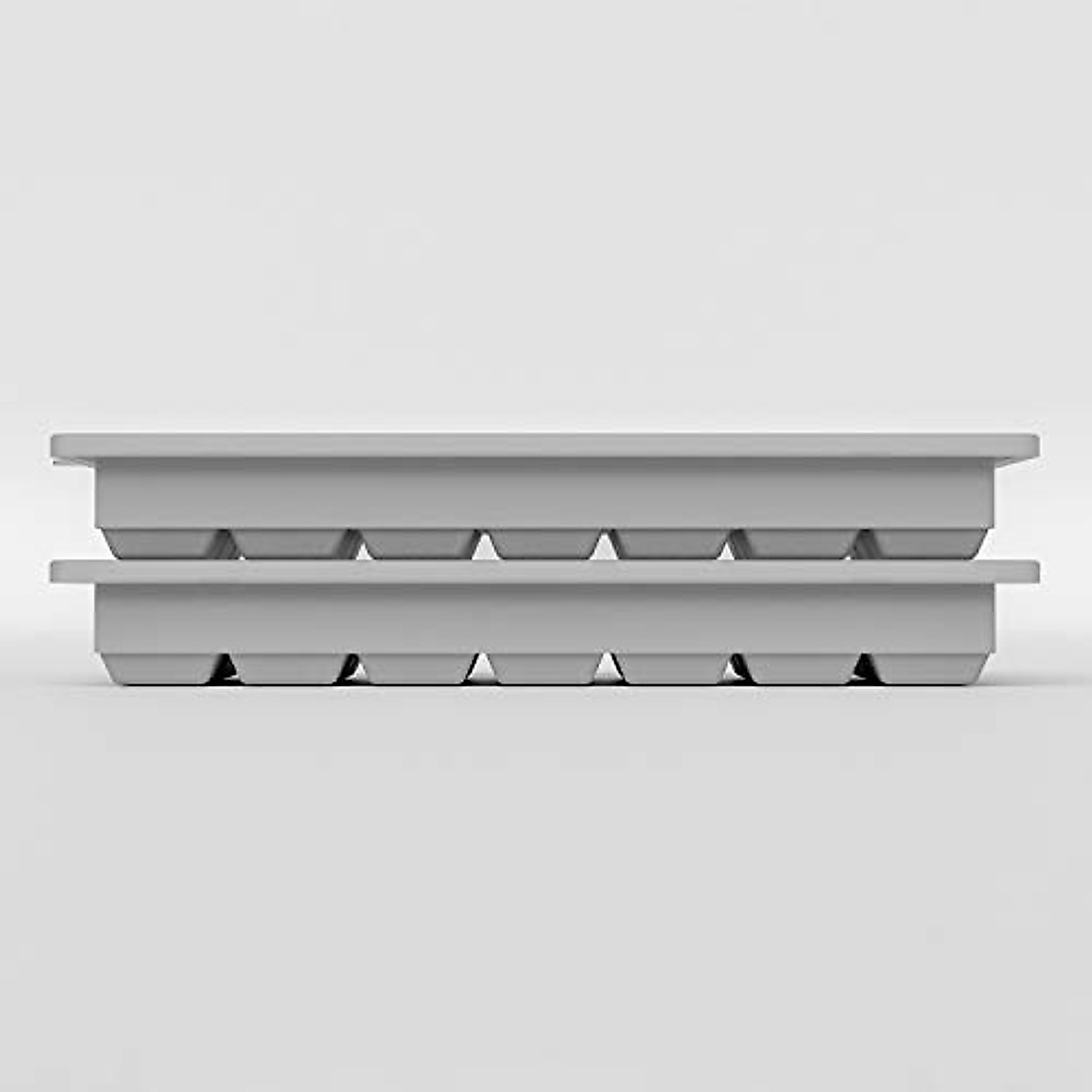 Glacio Small Ice Cube Silicone Trays with Lids - BPA-Free, Flexible Ice Molds for Cocktails and Beverages - Set of 2