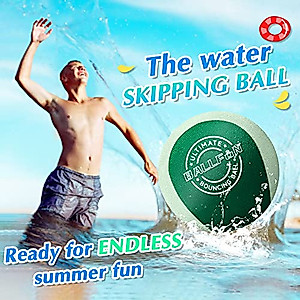 BallFUN Water Skipping Balls for Beach Toys, Pool Balls for Swimming Pool, Splash Water Bouncing Balls for Pool Games with Friends and Family, Wave Jumper Balls for Summer Beach Pool River Lake