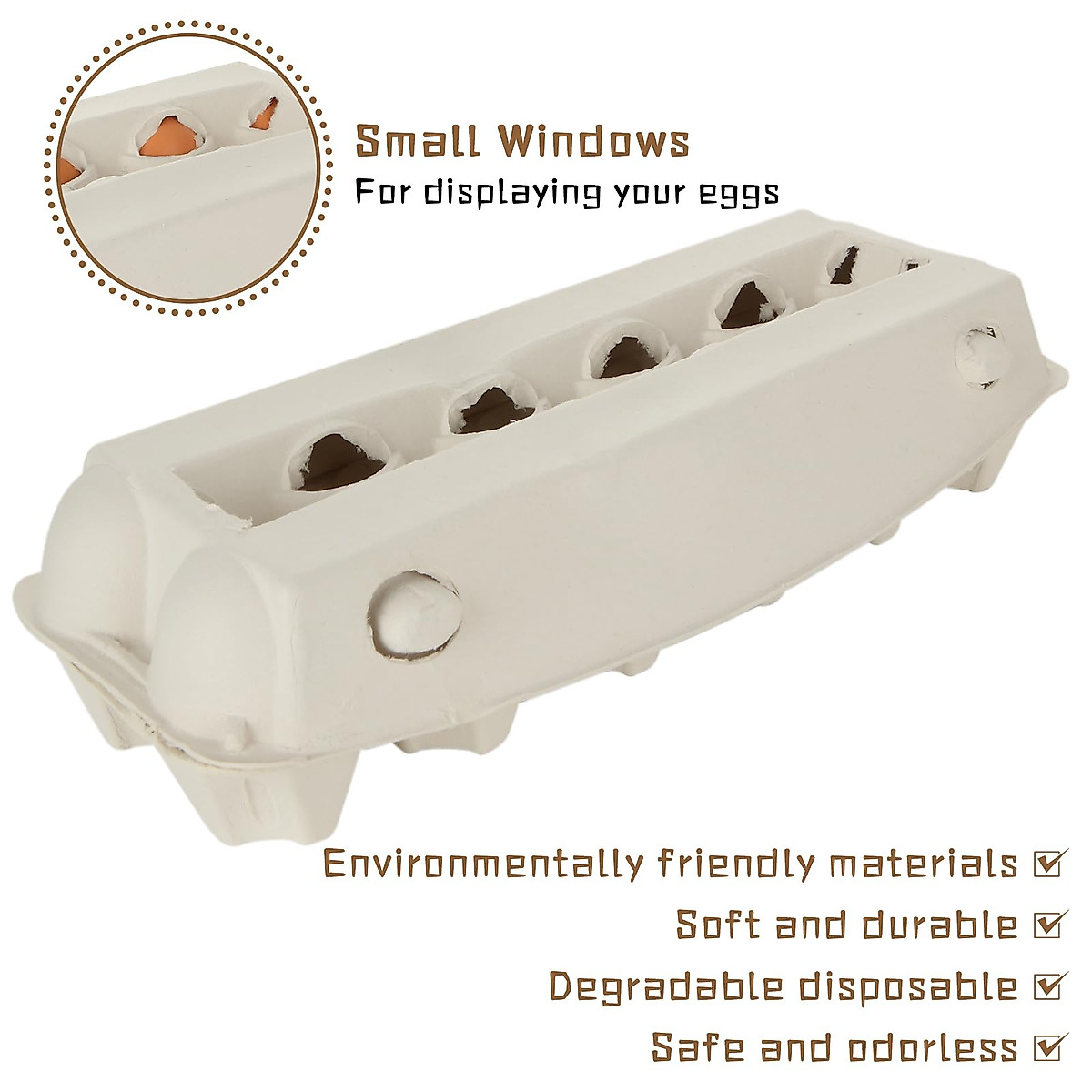 22 Pcs 12 Count Egg Cartons Cheap Bulk Empty Cardboard Egg Cartons Paper Egg Cartons for Chicken Egg, Fresh Egg and Sale, with Sticker