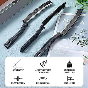 Crevice Brush Window Sink Cleaning Brush Crevice Cleaning Tools Bathroom Crevice Brush Long Crevice Brush Hard Bristle Brush Kitchen Tile Handheld Crevice Cleaning Brush Supplies (2PCS)