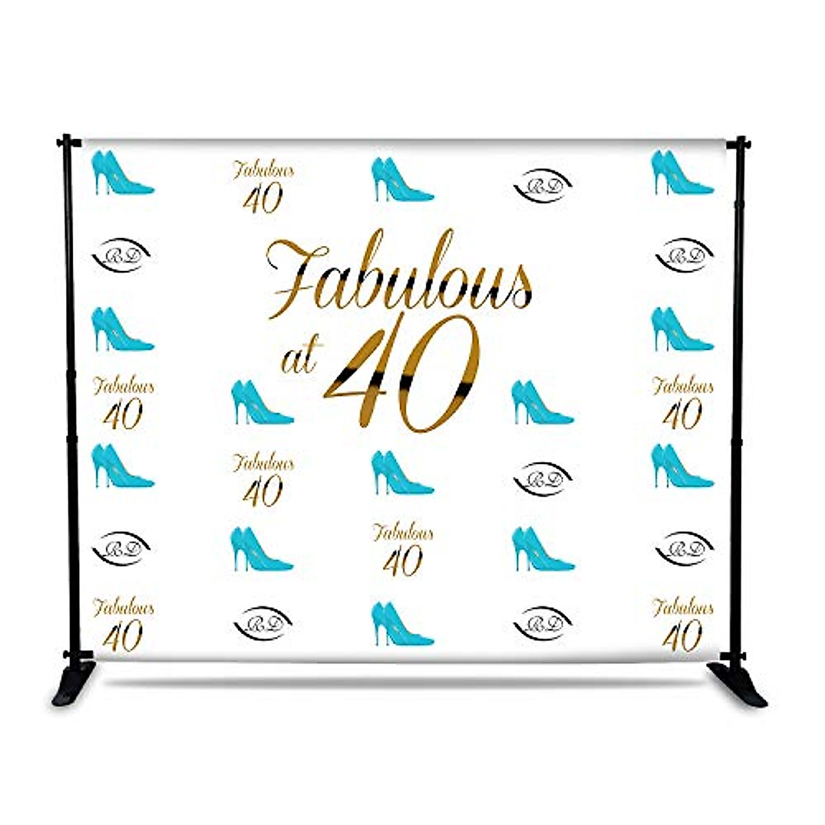 BannerBuzz Custom Step and Repeat Banner, Graphic with Hardware, 11 oz. PVC Flex, 720 DPI Eco-Solvent Printing, for Events and Parties, Photography Background (8'W x 10'H)