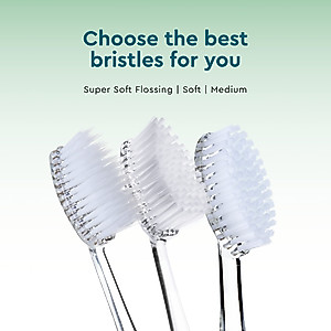 RADIUS Toothbrush Replacement Brush Heads 2-Count Improve Gum Health & Reduce Gum Issues - Super Soft - Pack of 6