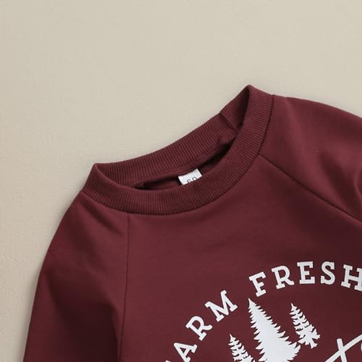 Infant Baby Girls Boys Christmas Outfits One Piece Long Sleeve Crew Neck Letter Sweatshirt Romper Playsuit Clothes (Red, 0-3 Months)