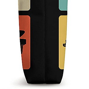 Pianist Retro Grand Piano Silhouette for Grand Piano Player Tote Bag