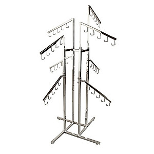 Purse Rack Only Garment Racks Deluxe Handbag Rack – Heavy Duty Commercial Grade Chrome Handbag Rack, 8 Adjustable Height Slant Arms, Perfect for Handbags, Purses, Backpacks and More!