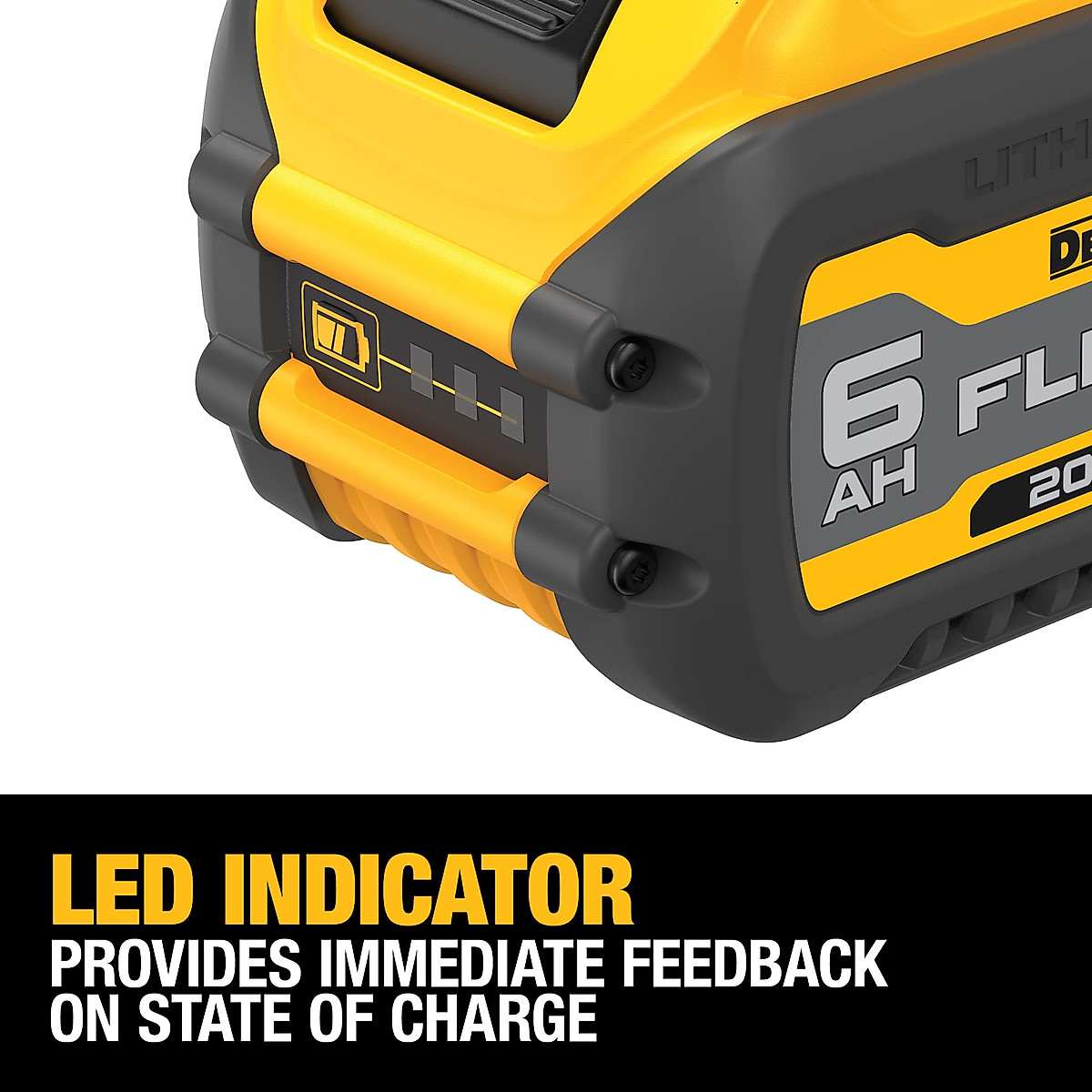 DEWALT FLEXVOLT 20V/60V MAX Lithium Ion Battery, 6.0-Ah (DCB606)