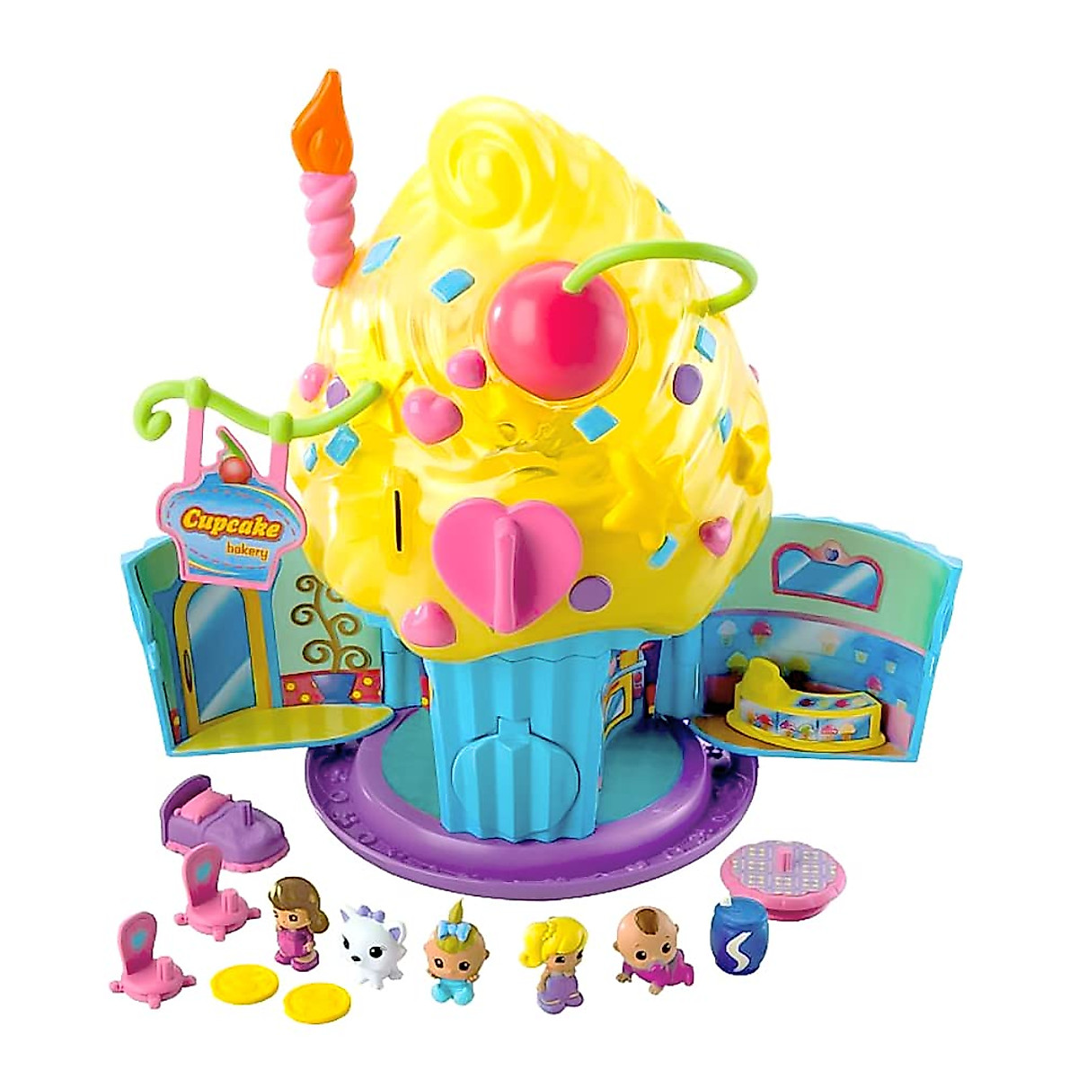 Squinkies Original Cupcake Surprize | Squishies Bake Shop Vending Machine | 9 Squishy Toys Included