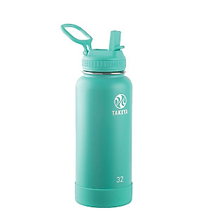 Takeya Actives Replacement Straw Lid for Insulated Water Bottle, Wide Mouth, Teal