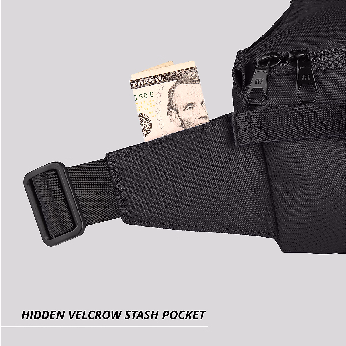 HEX Ranger DSLR Camera Sling Mini - Customizable Interior Dividers, Cordura Shell, Photography Drone Lenses Daily Carry Storage Case, Black