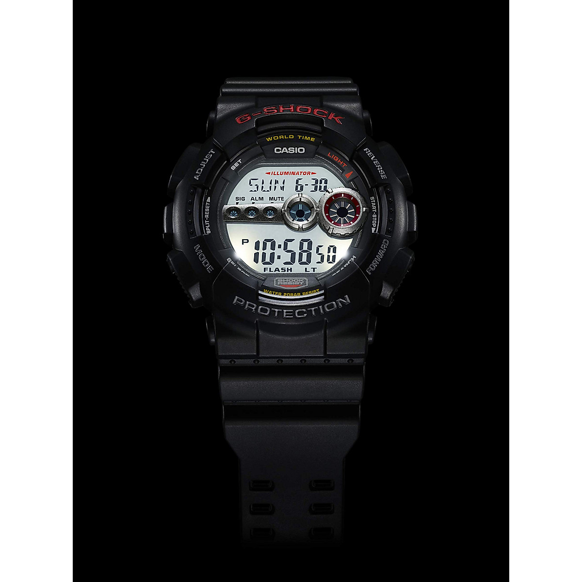 Casio G Shock Men's GD-100-1ACR G-Shock Digital Display Quartz Black Watch