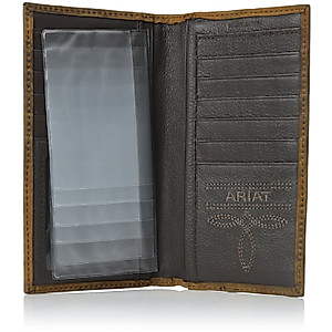 Ariat Ariat Shield Perforated Edge Rodeo Wallet Wallet Medium Distressed Brown One Size