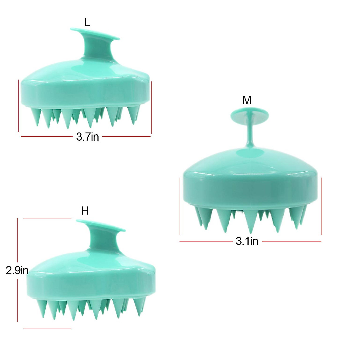 JANEMO Hair Brushes,Scalp Scrubber,Soft Silicone Hair Scalp Massager Shampoo Brush,Scalp Massager Use for Exfoliation,Girls,Men, Women,Kids,Pets,Christmas Gifts