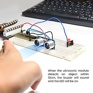 KEYESTUDIO Super Starter Kit for Raspberry Pi 4 3 3B/3B/B+, Tutorials C Language Python Java Code STEM Education Kit, Electronic Components GPIO Breakout Solderless Breadboard LCD Relay 5v Dot Matrix