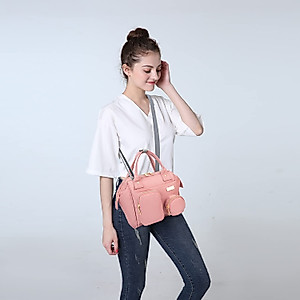 Lmbabter Baby Diaper Bag Backpack Waterproof Multi-Function Convertible Mini Smart Diaper Bag Backpack for Outdoor (Pink)