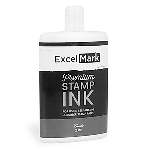 Self Inking Stamp Refill Ink - 2 oz. - Black Ink
