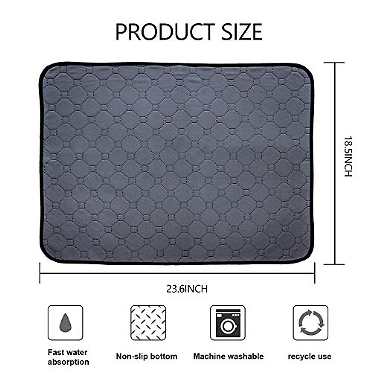 LWYMX Guinea Pig Bedding, Guinea Pig Pee Pads Washable and Reusable 2 Pack, Guinea Pig Fleece Cage Liners.