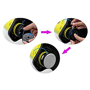TOPEMAI AC14RL3A String Trimmer Replacement Spool Line 0.065” for Ryobi One+ 18V, 24V, and 40V Cordless Trimmers(8 Spools + 2 522994001 Caps)