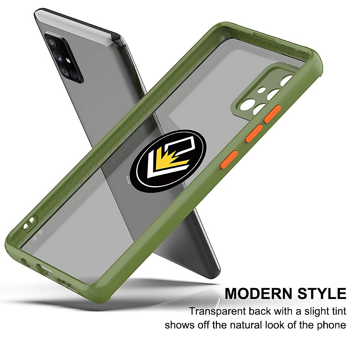 TJS Compatible with Samsung Galaxy A71 5G Case, with Tempered Glass Screen Protector, Metal Ring Magnetic Support Kickstand Heavy Duty Drop Protector Phone Case (Green)