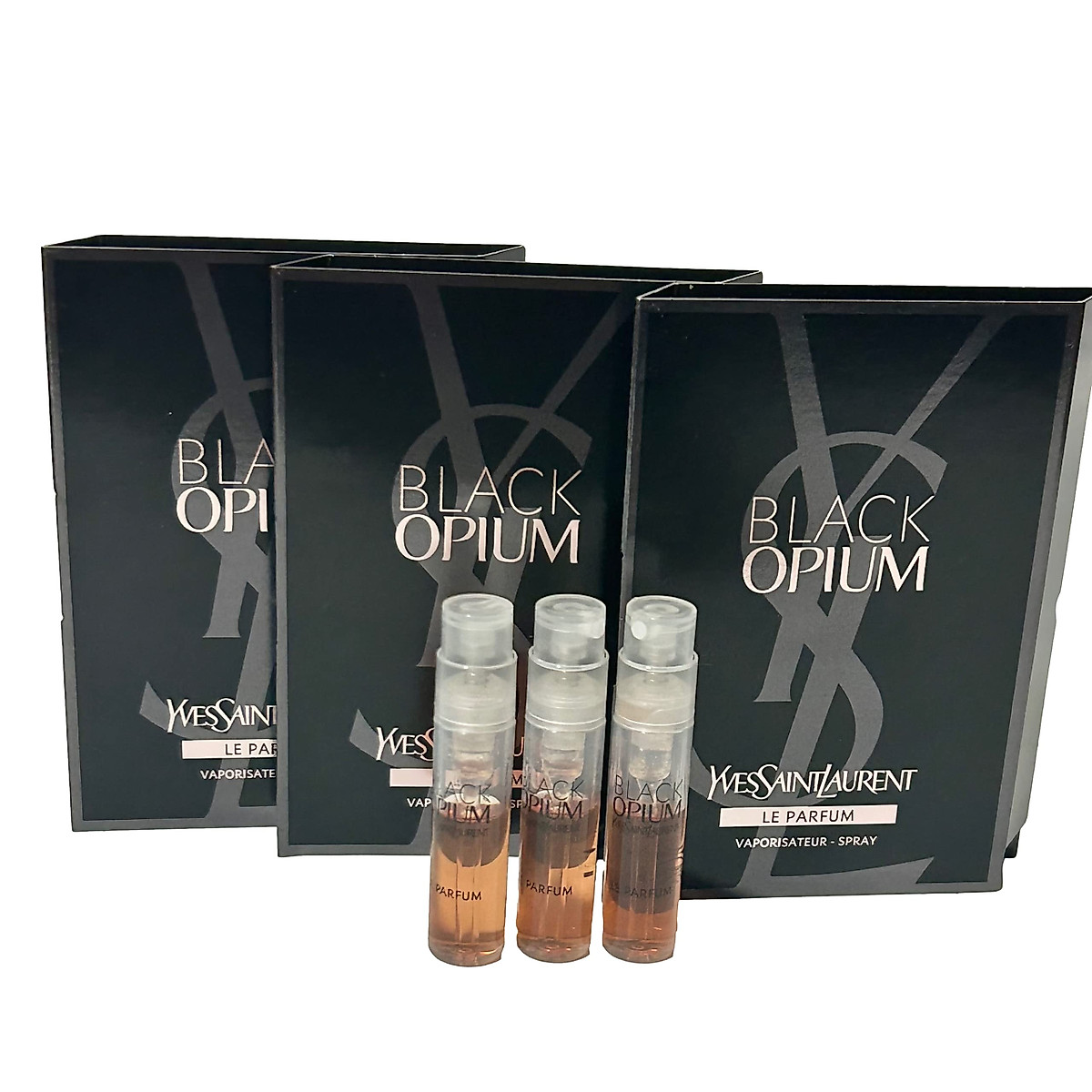 YVES SAINT LAURENT YSL Black Opium LE PARFUM Sample Women Perfume 1.2 ml / 0.04 oz - set of 3
