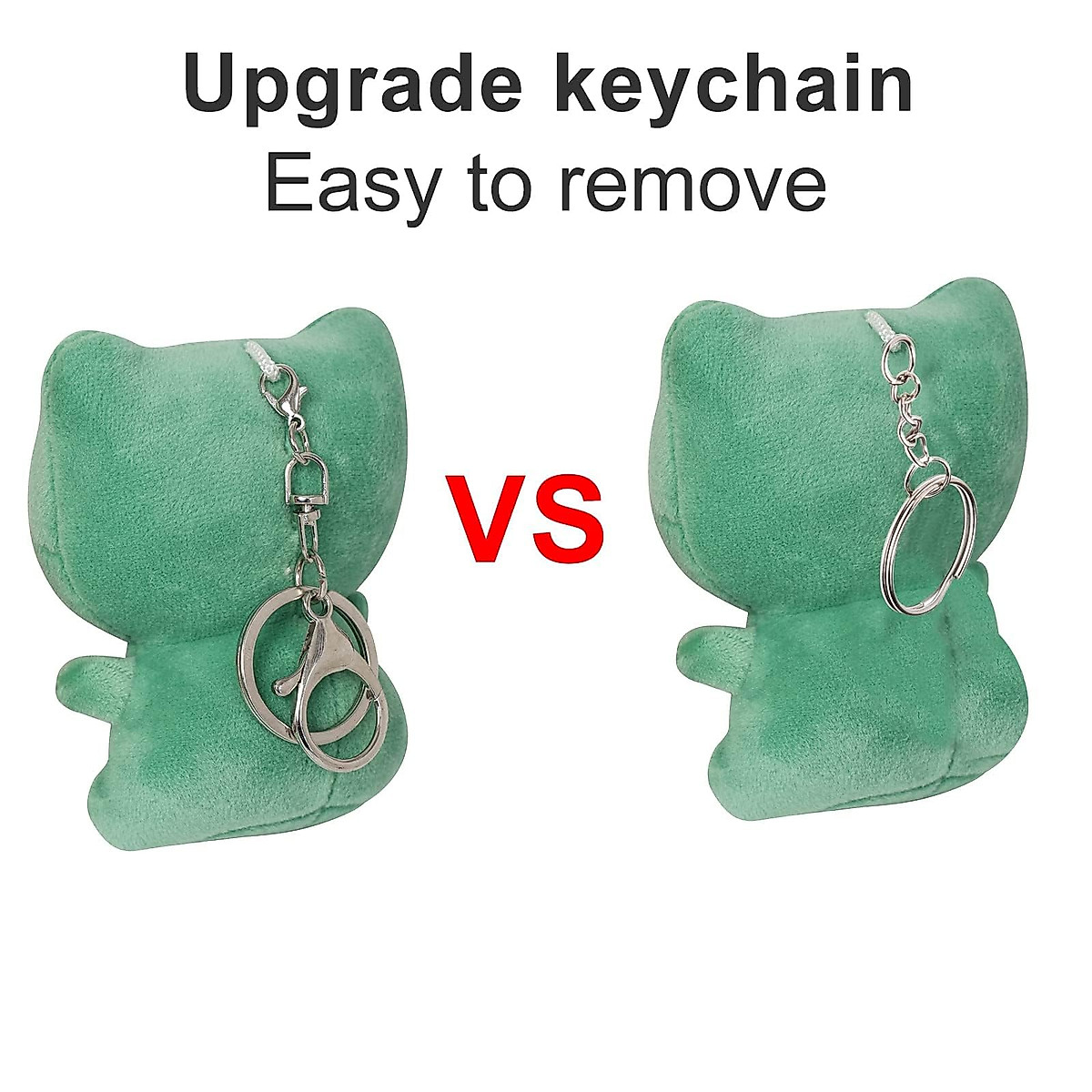 Anboor 2 Pack Small Stuffed Animals 4.3 Inch Frog Plush Animal Toy with Keychain Award Goodie Bag Fillers Animal Themed Party Favors Kindergarten Classroom for Students Stocking Stuffers Ideas