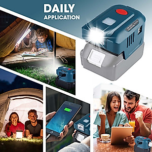 EID Portable Power Inverter for Makita 18V Battery,150W Power Station AC Outlet with Dual USB, DC 18V to AC 120V Inverter Generator/Power Supply Charger for Camping Travel RVs Home Use