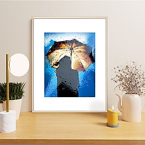 Fkvat 11x14 Picture Frame Set of 2, Brass Thin Metal, for Horizontal & Vertical Picture Frames for Wall Hanging, Aluminum Float Photo Frame, 8x10 with Mat or 11 x 14 without(2 Pack)