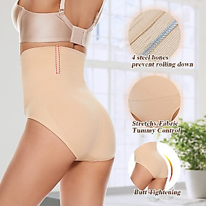 Ysabeloom Tummy Control Shapewear Panties for Women High Waist Body Shaper Briefs Shaping Underwear Panty