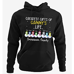 Greatest Gifts of Nana & Papa's Life Personalized Shirt, for Grandparents, Custom Grandkids Name Shirt, Snowman Family Christmas Shirt, Snowman Nana Sweatshirt, Hoodie