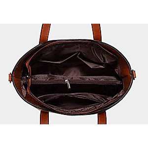 Women Handbag Satchel Purses and Handbags for Women Shoulder Tote Bags Wallets (Black)