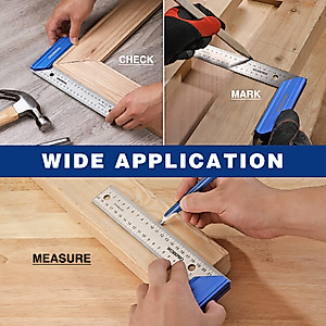 Goldblatt Trim Puller and WORKPRO 8 Inch Try Square with Aluminum Handle