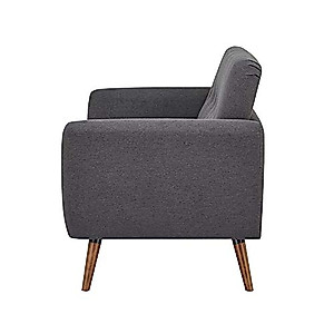 GIA Furniture Home Series Mid-Century Modern Loveseat, Love Seat, Dark Gray