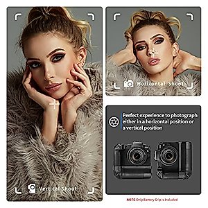 Neewer Vertical Battery Grip with 2.4G Wireless Remote Control ，Compatible with Canon EOS R Mirrorless Digital Camera，Replacement for BG-E22，Works with LP-E6N/LP-E6NH Battery (Battery Not Included)