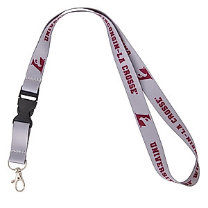 Desert Cactus University of Wisconsin La Crosse Lanyard UWLAX Eagles Car Keys ID Badge Holder Keychain Detachable Breakaway Snap Buckle (Gray)